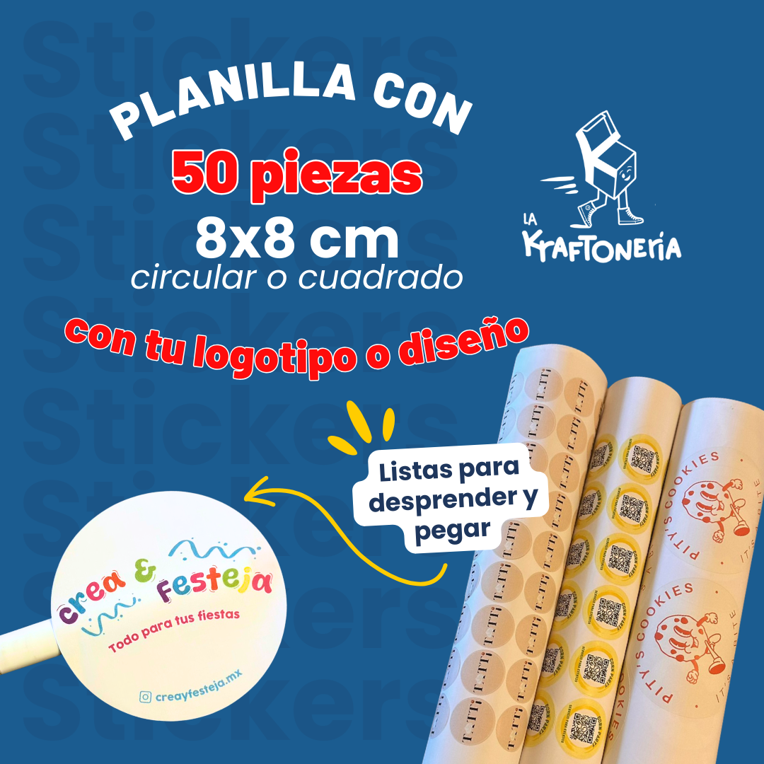 STICKERS 8X8 50 PIEZAS | La Kraftonería